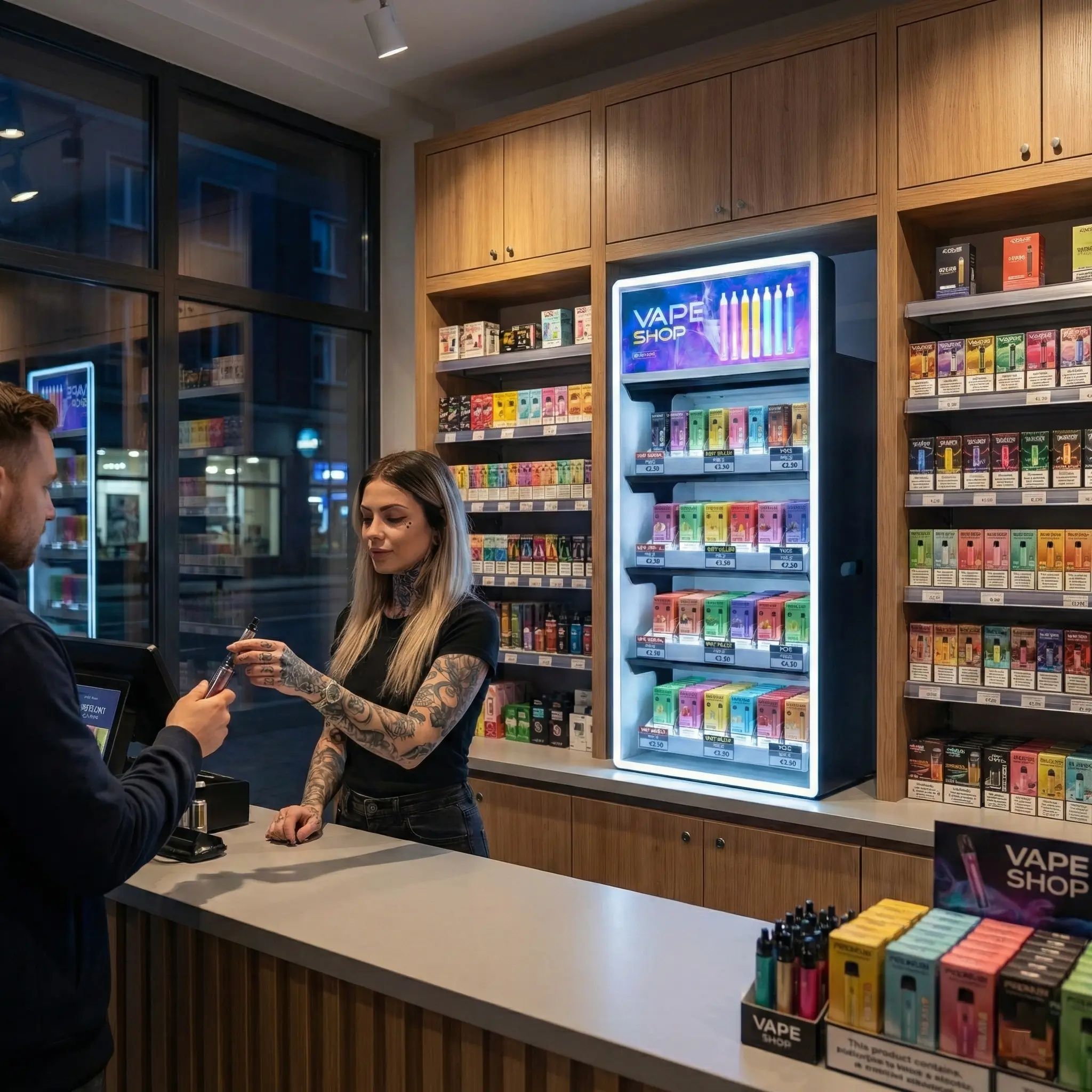 LED Vape Display Cabinet | Vape Display with Lightbox